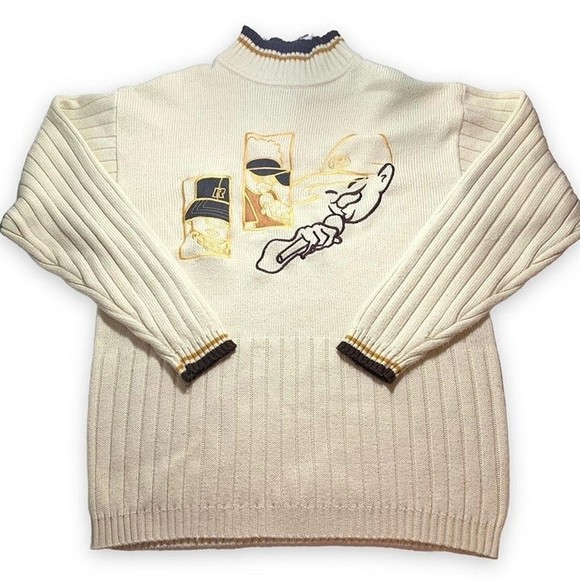 Sweaters | Vintage Real Hip Hop Knit Sweater Mens L | Poshmark